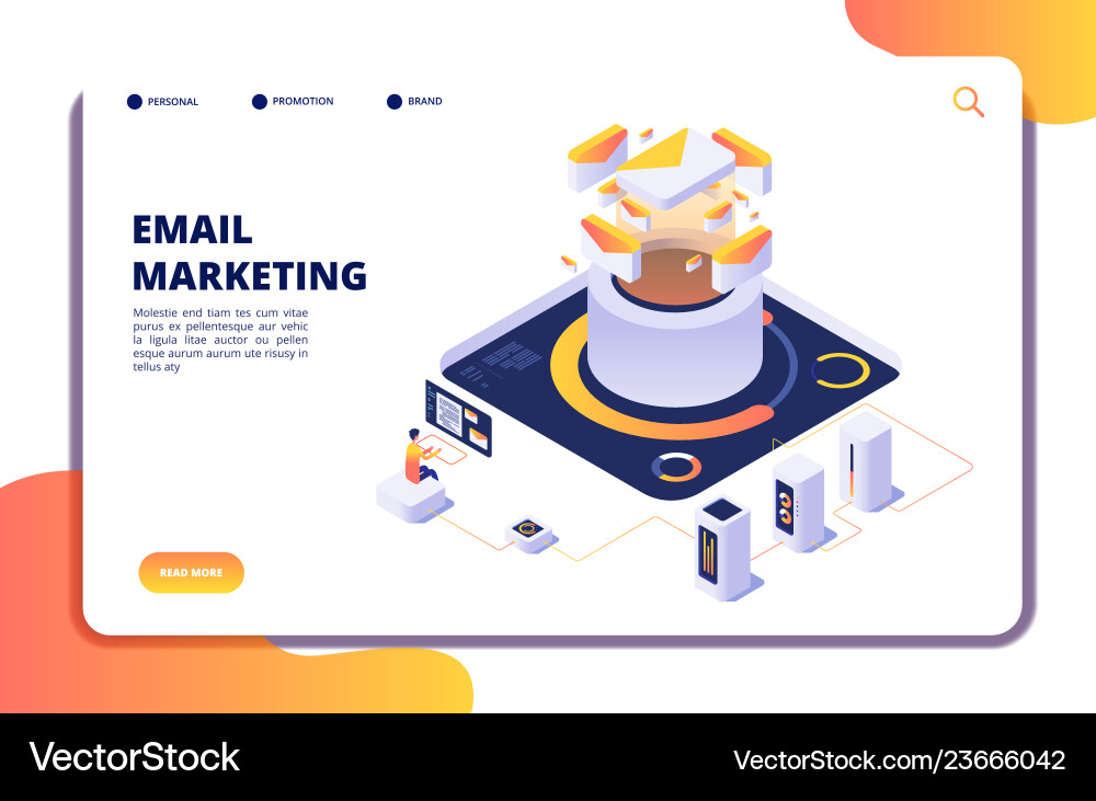 Email marketing mail automation strategy Vector Image