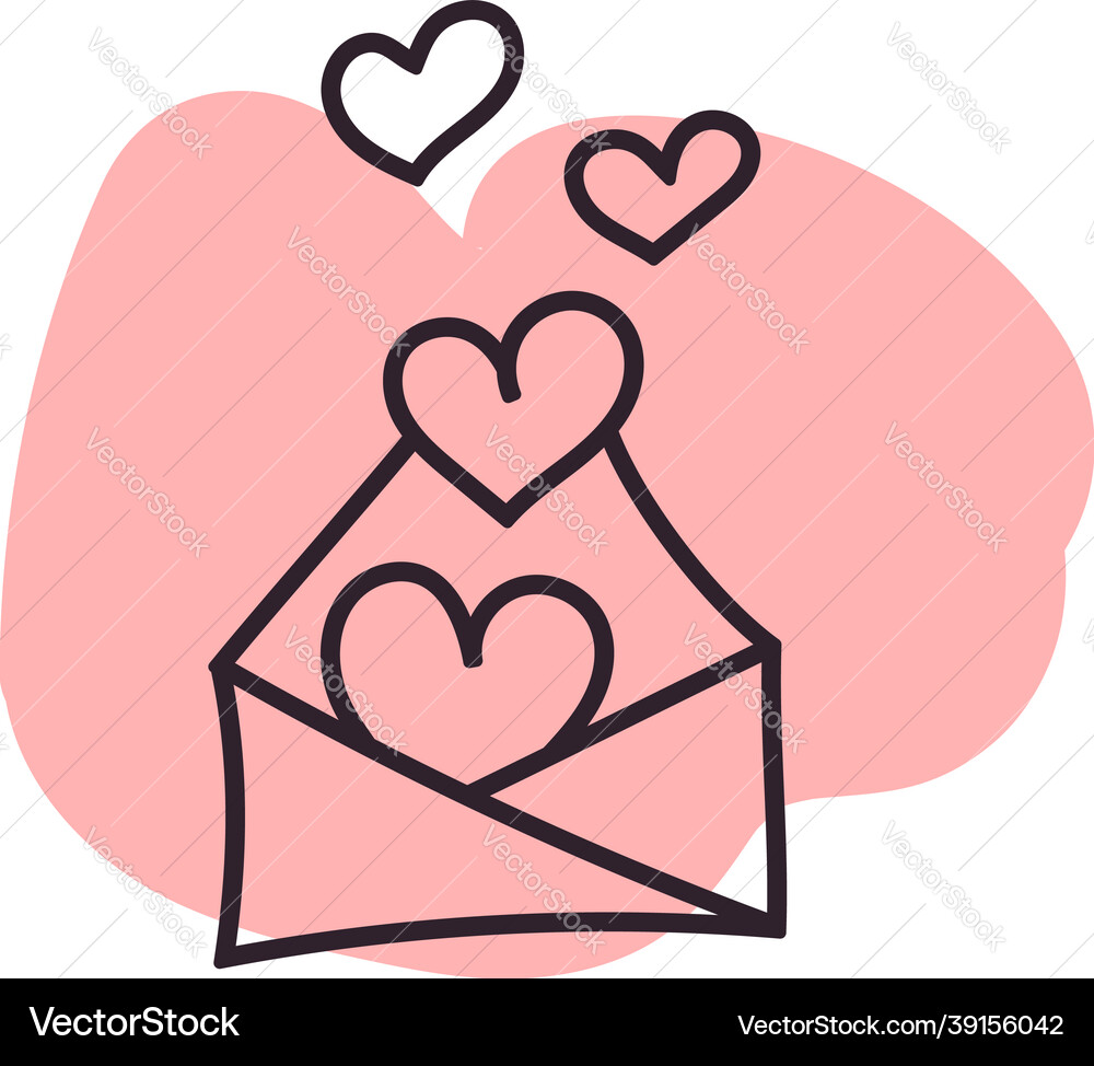 Love letter icon on white background Royalty Free Vector