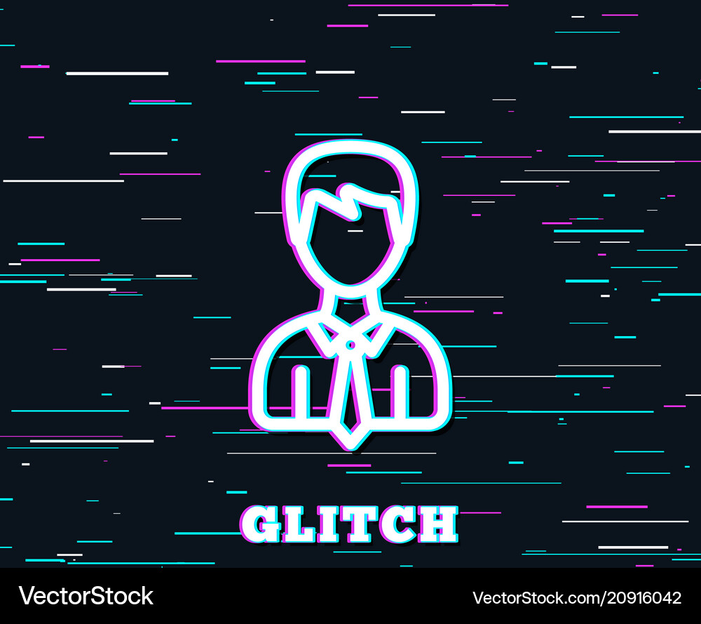 Male user line icon profile sign Royalty Free Vector Image