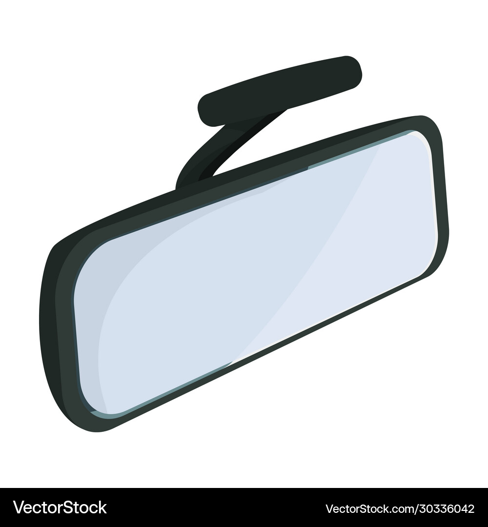 Rear view mirrors iconcartoon icon Royalty Free Vector Image