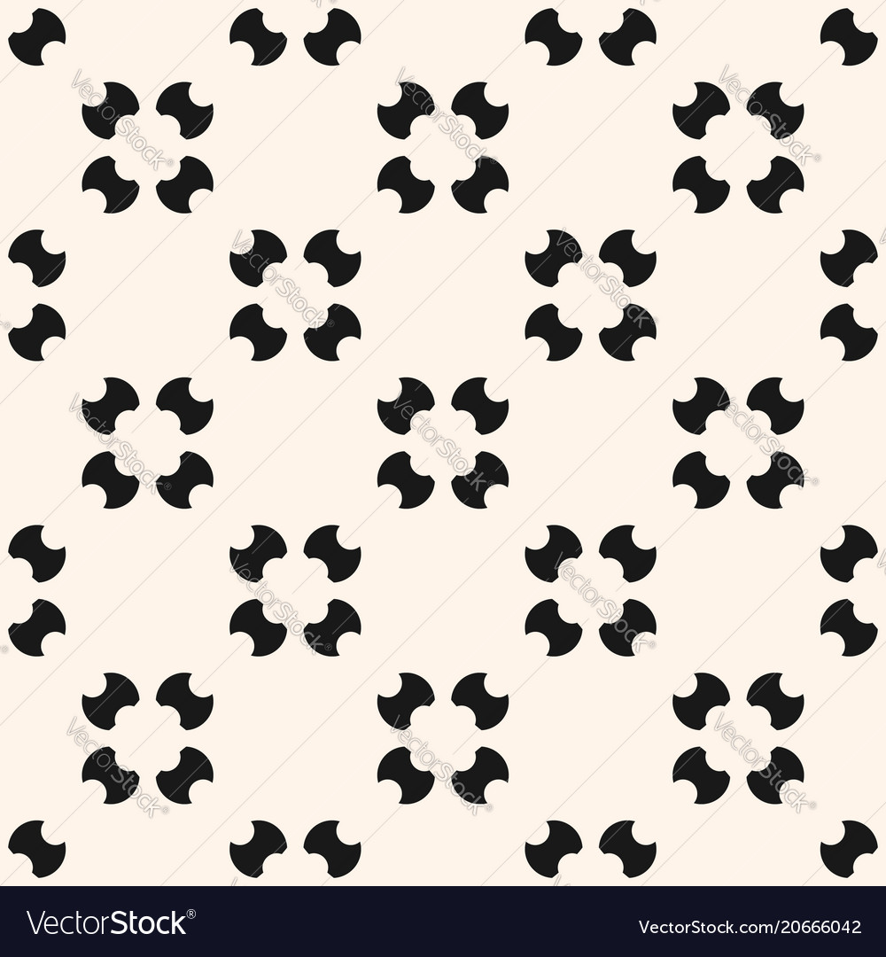 Simple seamless pattern with rounded figures Vector Image
