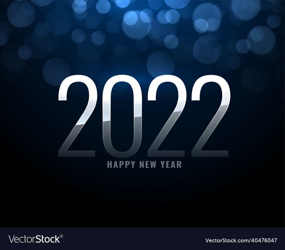 2022 happy new year bokeh background design Vector Image 2022 happy new year bokeh background design Vector Image