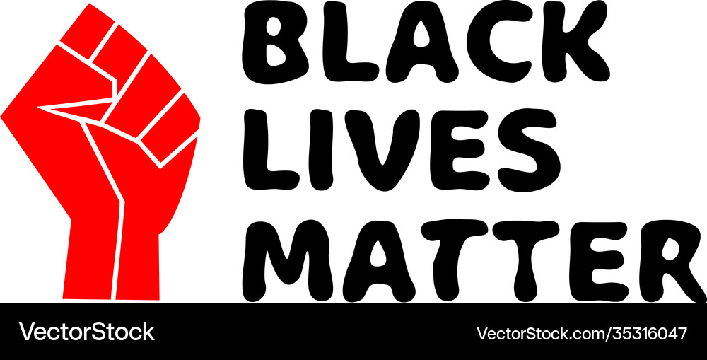 Blm fist for human rights Royalty Free Vector Image
