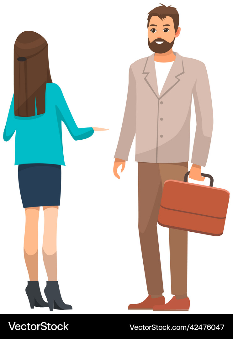 Business meeting communication conversation Vector Image