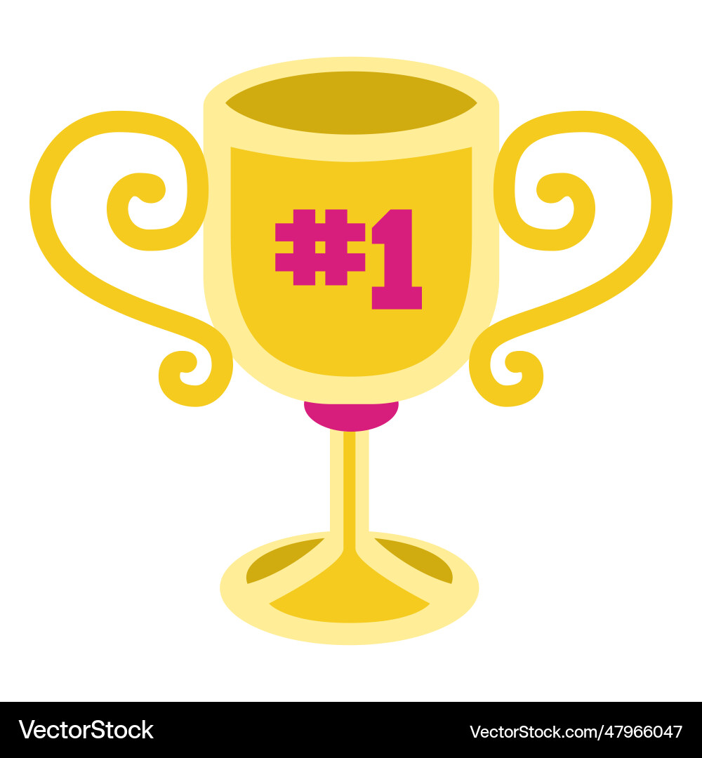 Cheerleading flat sports cup Royalty Free Vector Image