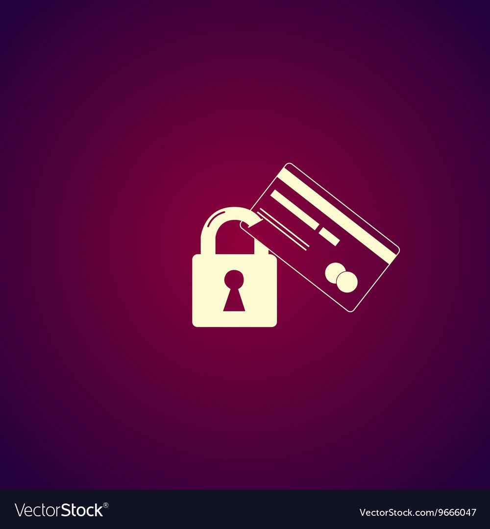Credit card security icon eps 10 Royalty Free Vector Image
