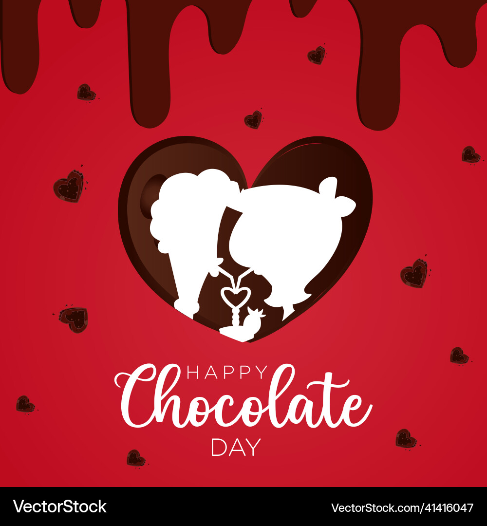 Happy chocolate day banner design Royalty Free Vector Image