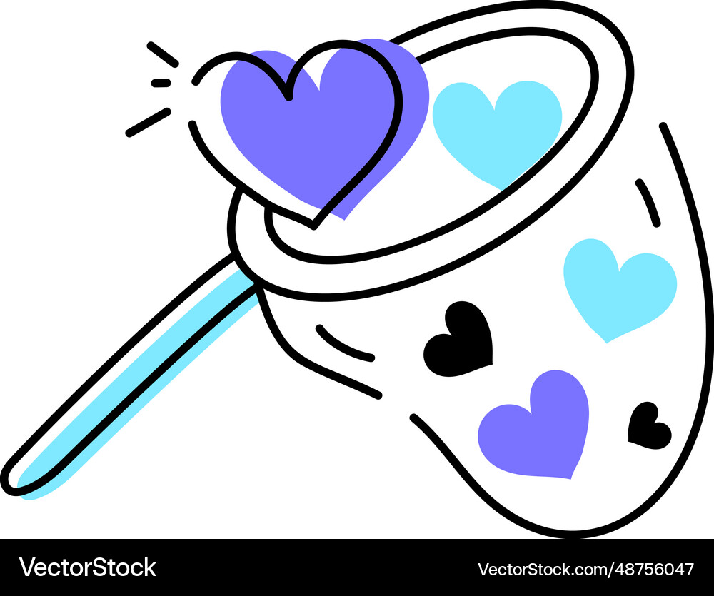 Heres a doodle icon depicting catching hearts Vector Image