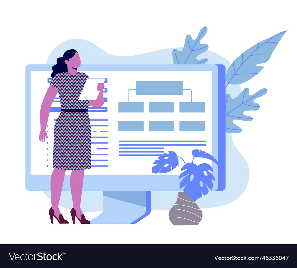 Interactive learning concept Royalty Free Vector Image