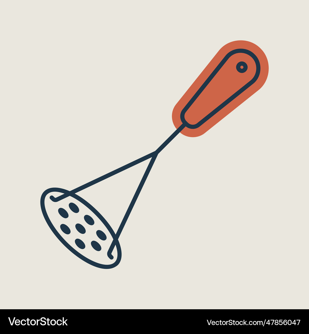 Potato masher isolated icon kitchen appliances Vector Image