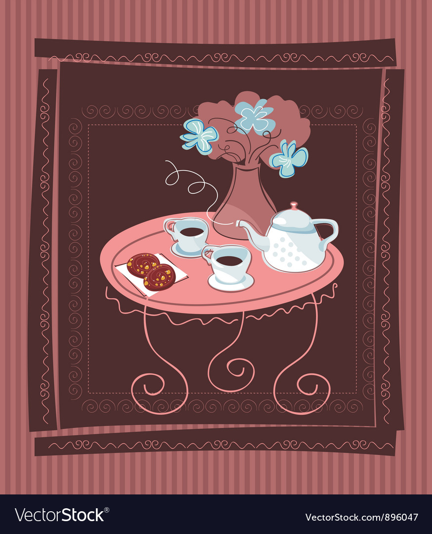 Romantic table background Royalty Free Vector Image