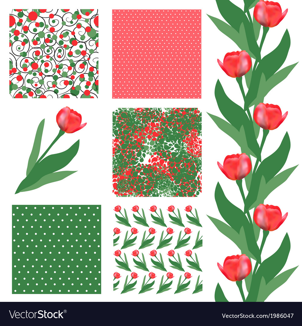 Seamless patterns set Royalty Free Vector Image
