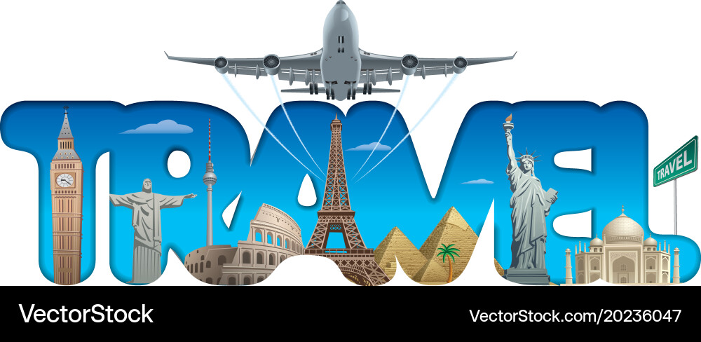 Travel around the world Royalty Free Vector Image