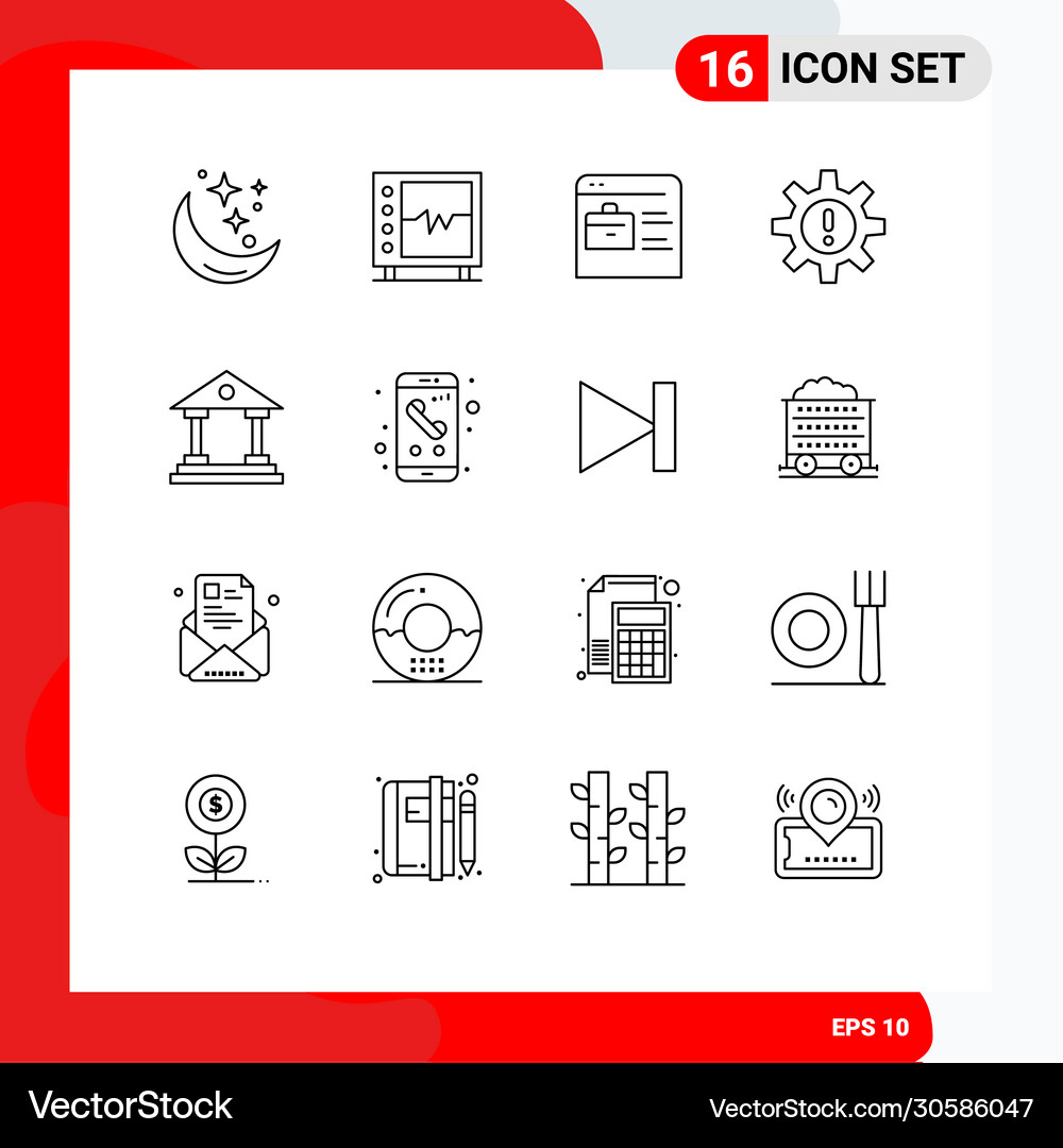 Universal icon symbols group 16 modern Royalty Free Vector