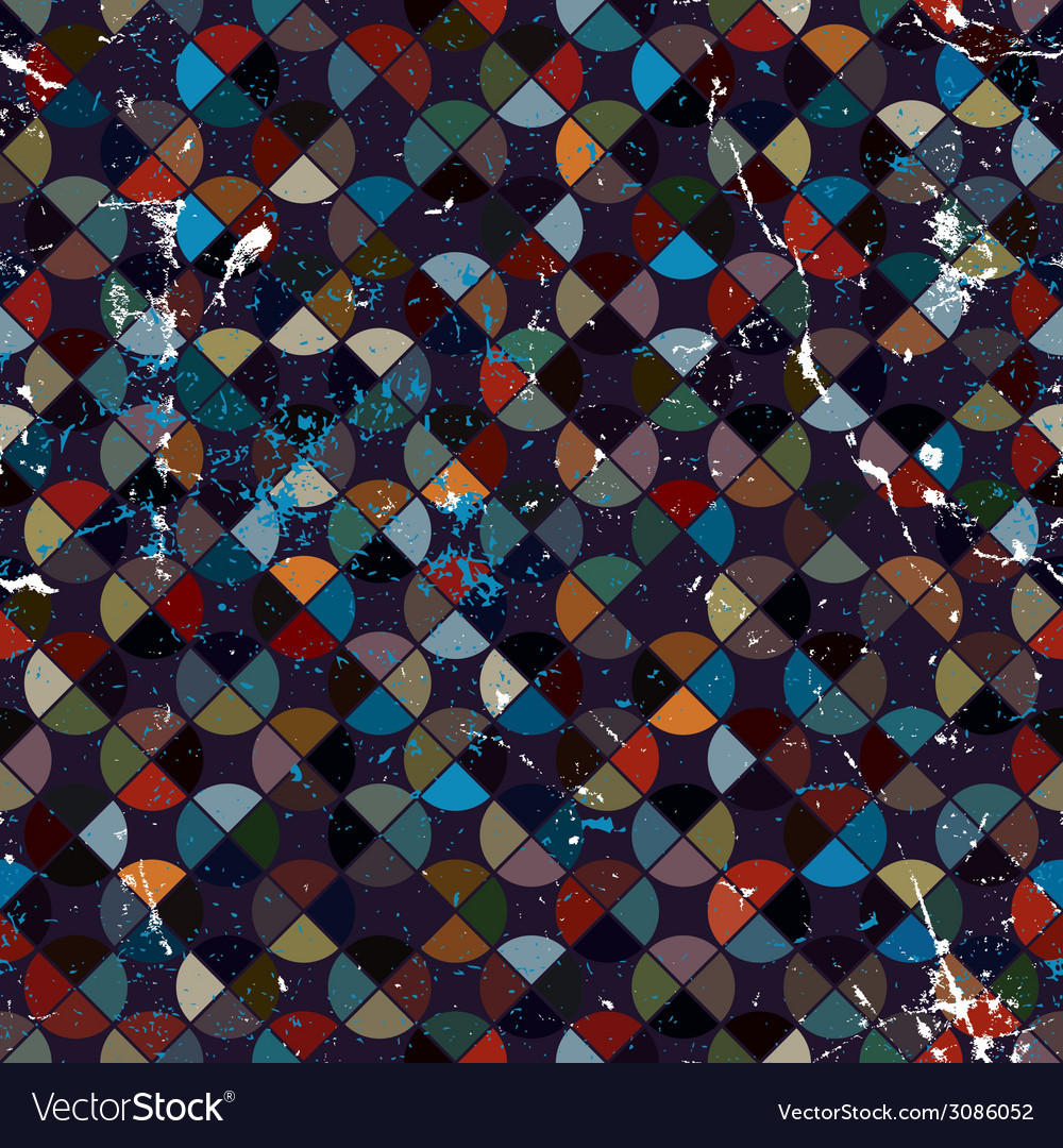 Abstract Colorful Tiles Seamless Pattern Vector Image