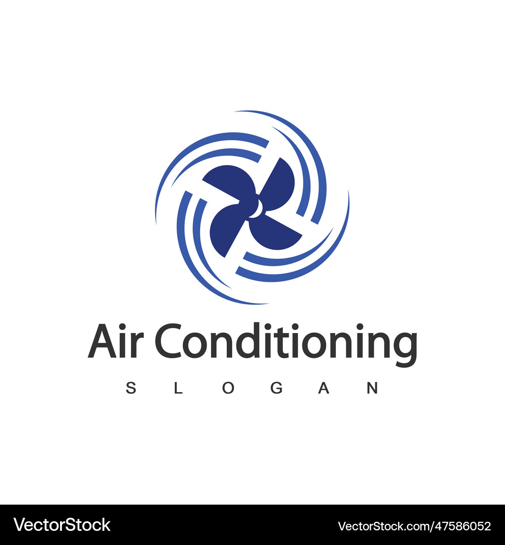 Air conditioning logo hvac concept Royalty Free Vector Image