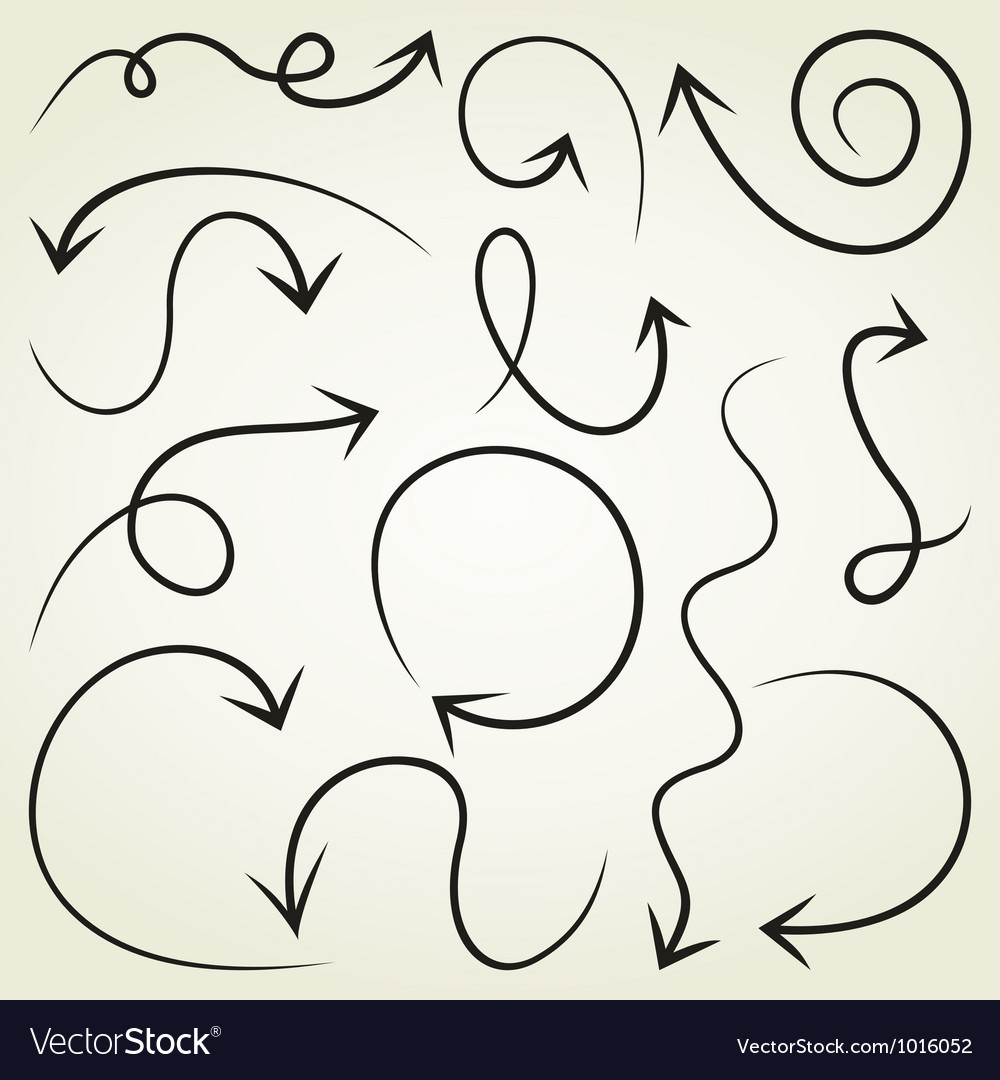 Arrow drawing Royalty Free Vector Image - VectorStock