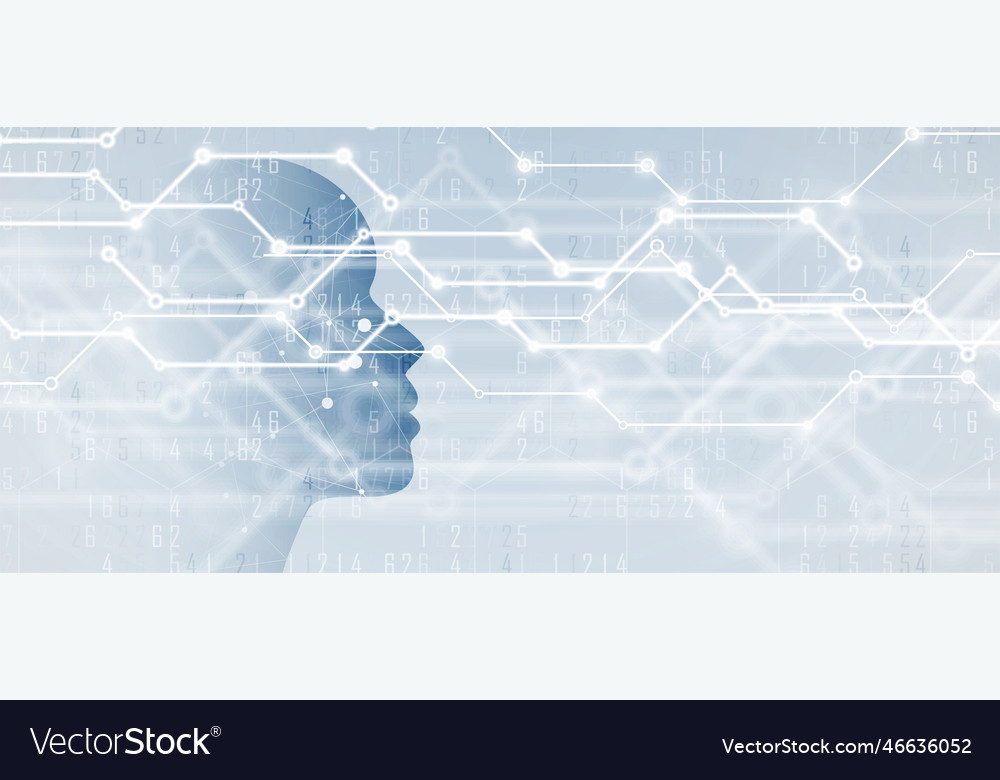 Artificial intelligence technology web background Vector Image