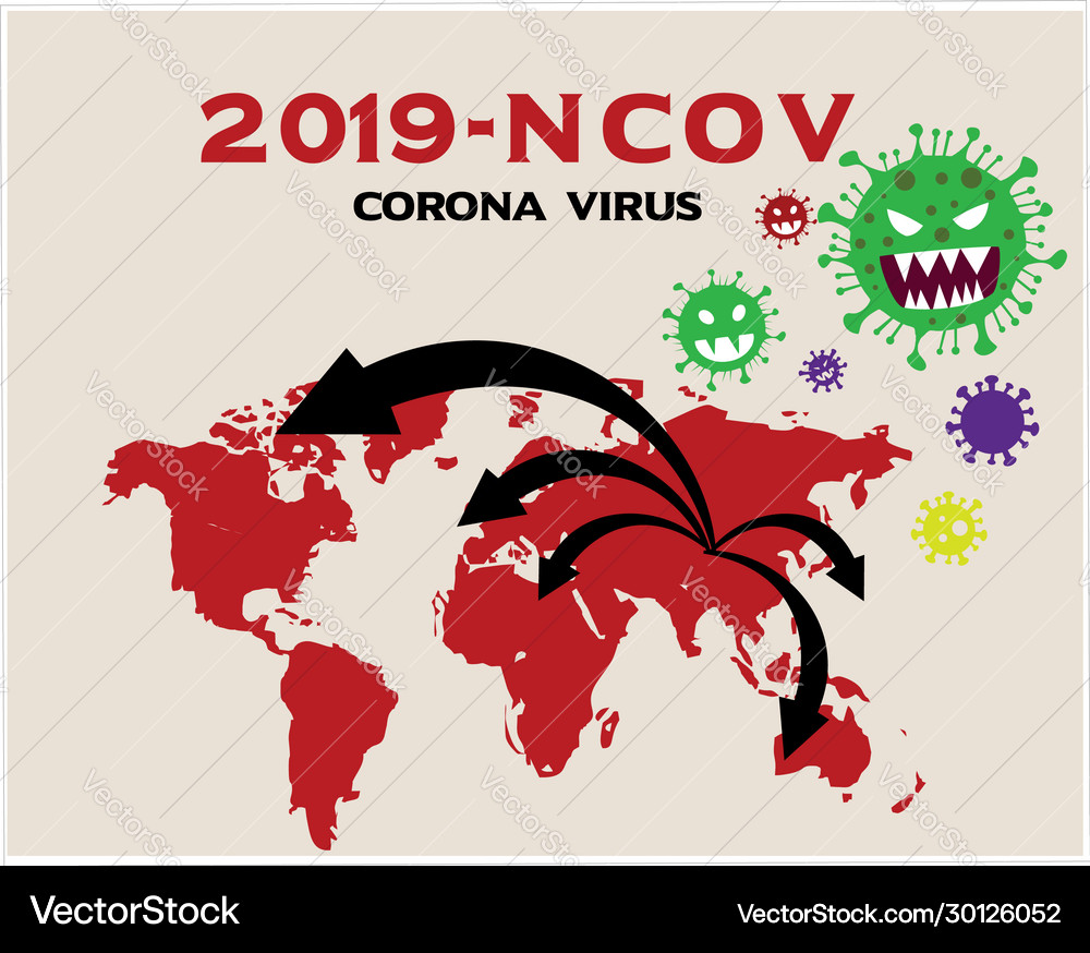 China pathogen respiratory coronavirus 2019-ncov Vector Image