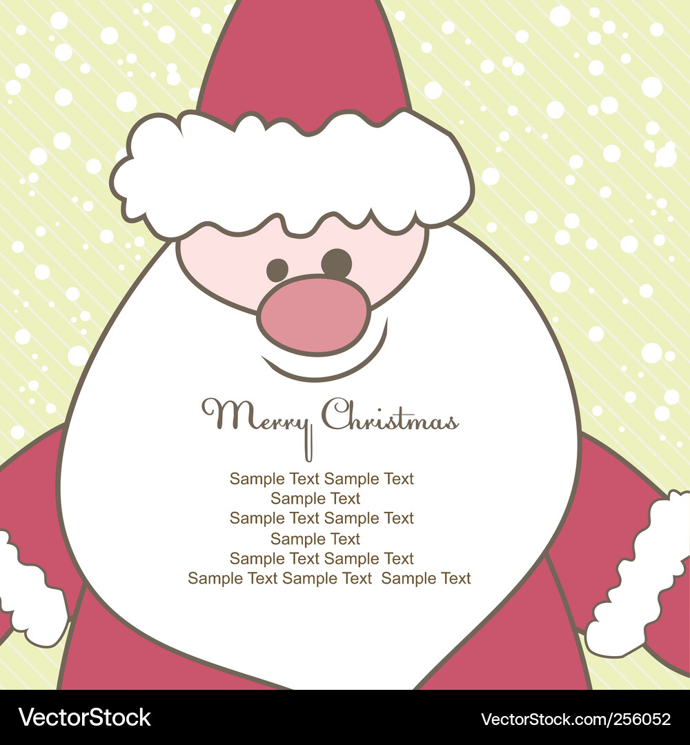 Christmas card with santa Royalty Free Vector Image