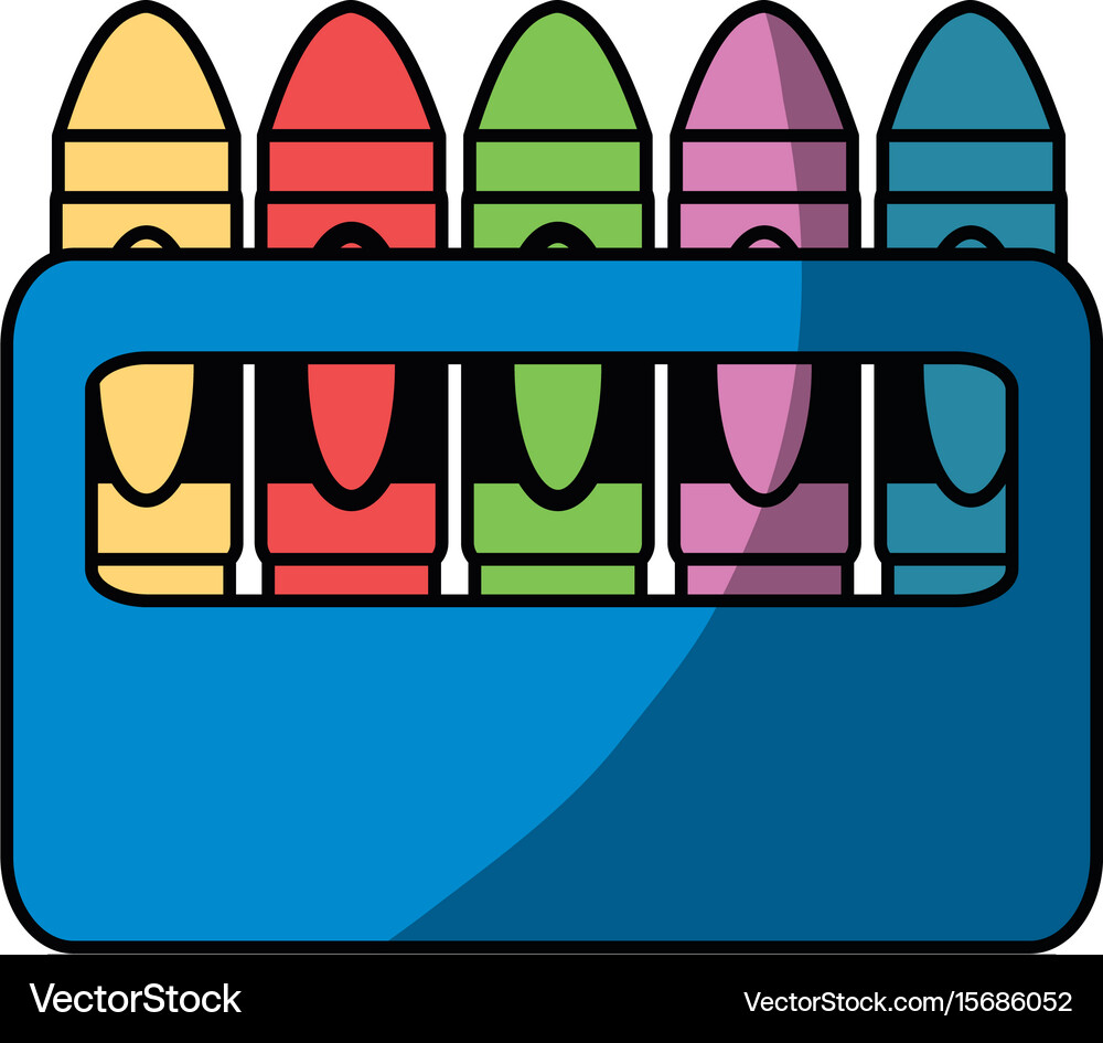 Cute crayons cartoon Royalty Free Vector Image