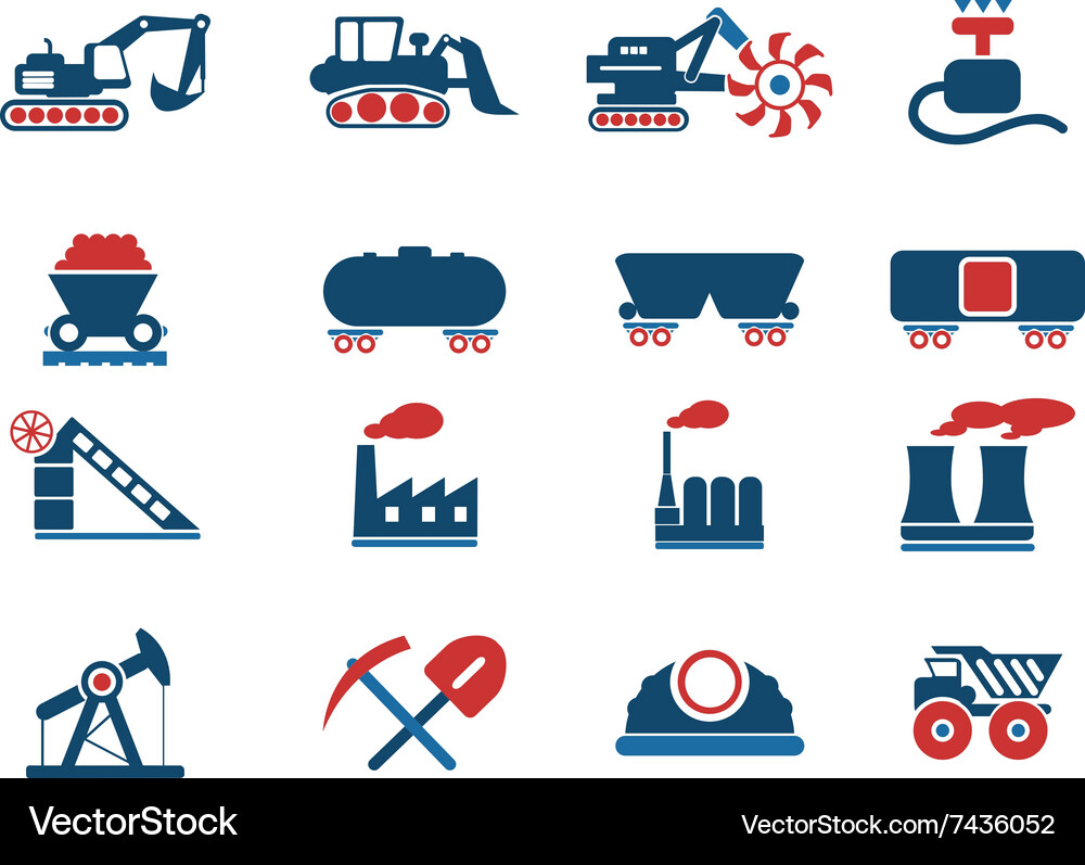 Factory and Industry Symbols Royalty Free Vector Image