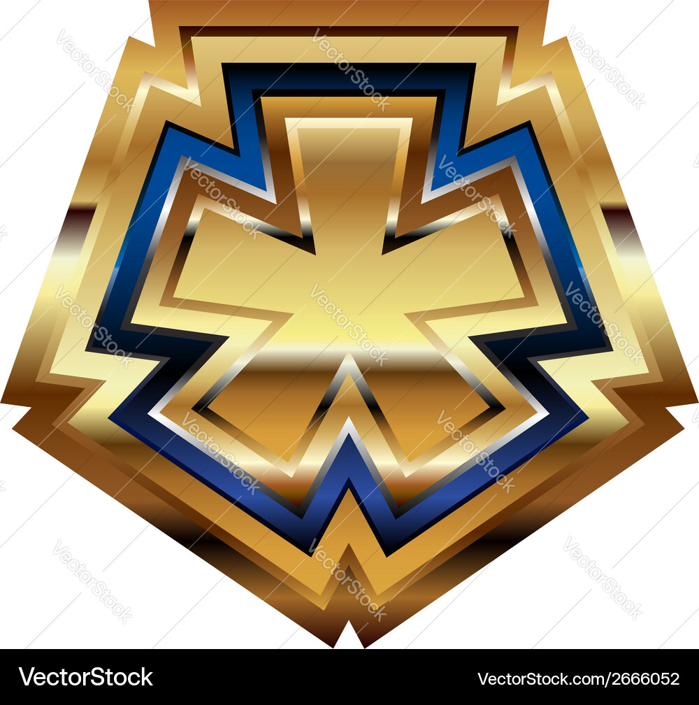 Golden font symbol Royalty Free Vector Image - VectorStock