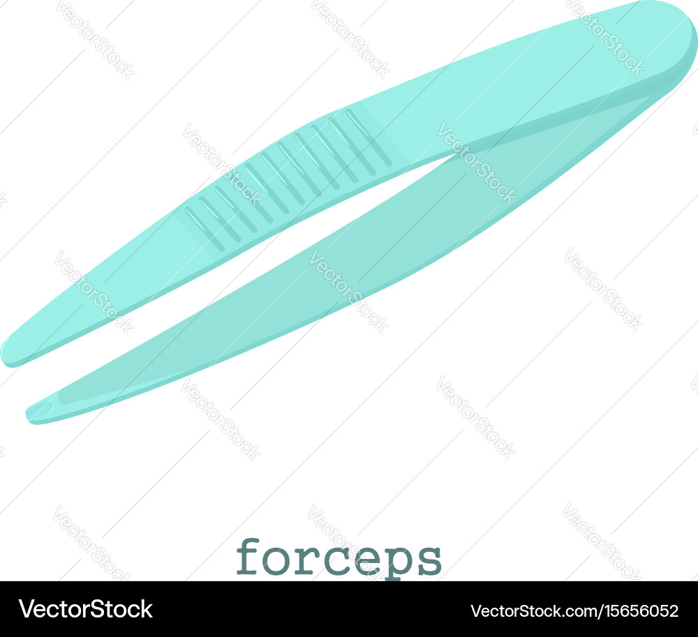 Surgical forceps icon cartoon style Royalty Free Vector