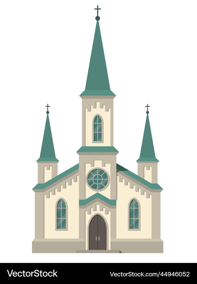 Traditional catholic church Royalty Free Vector Image