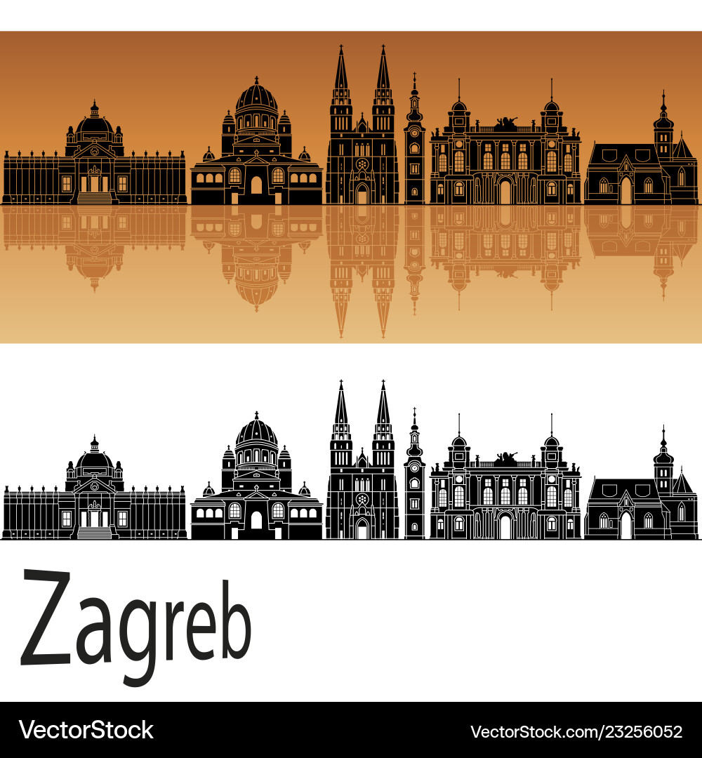 Zagreb skyline Royalty Free Vector Image - VectorStock