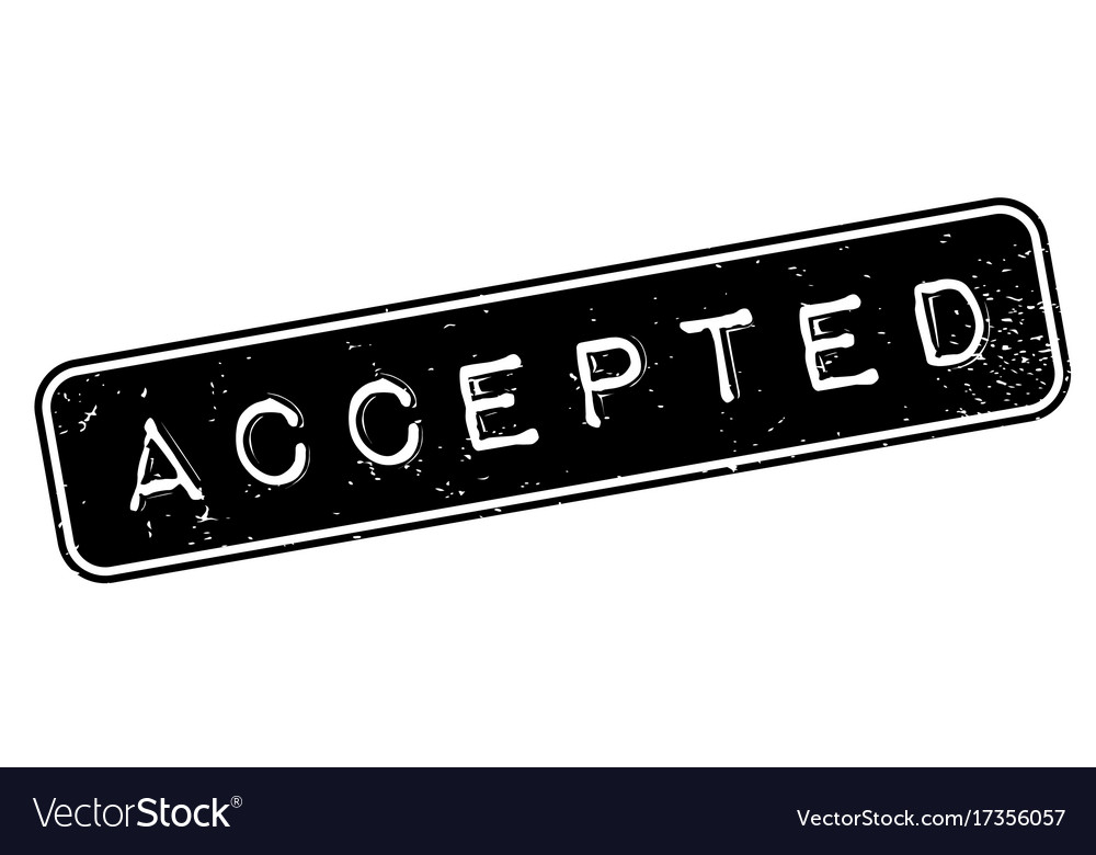 Accepted rubber stamp Royalty Free Vector Image