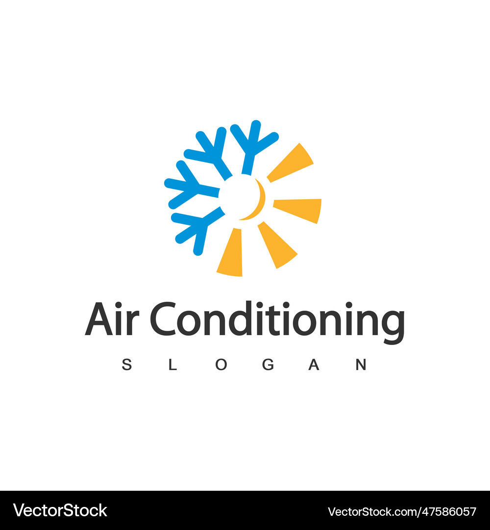 Air conditioning logo hvac concept Royalty Free Vector Image