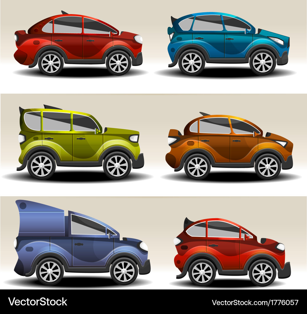 Cartoon cars Royalty Free Vector Image - VectorStock