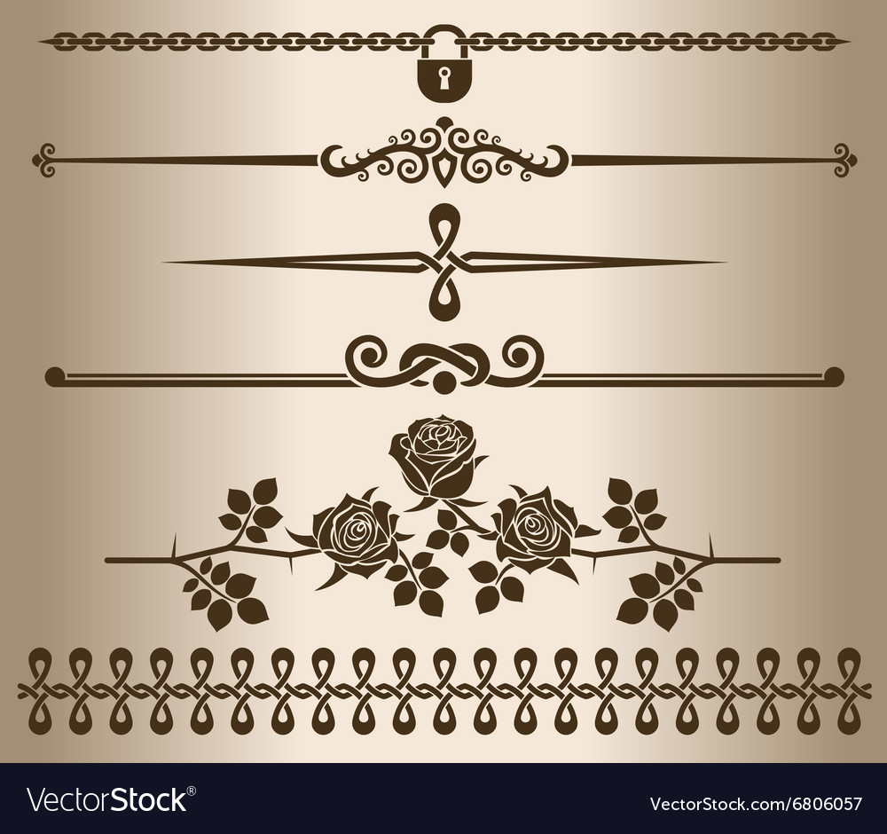 Decorative elements Royalty Free Vector Image - VectorStock