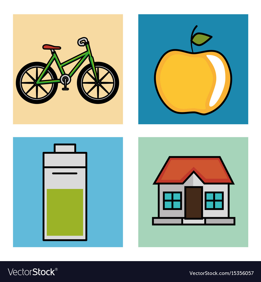 Eco friendly objects design Royalty Free Vector Image