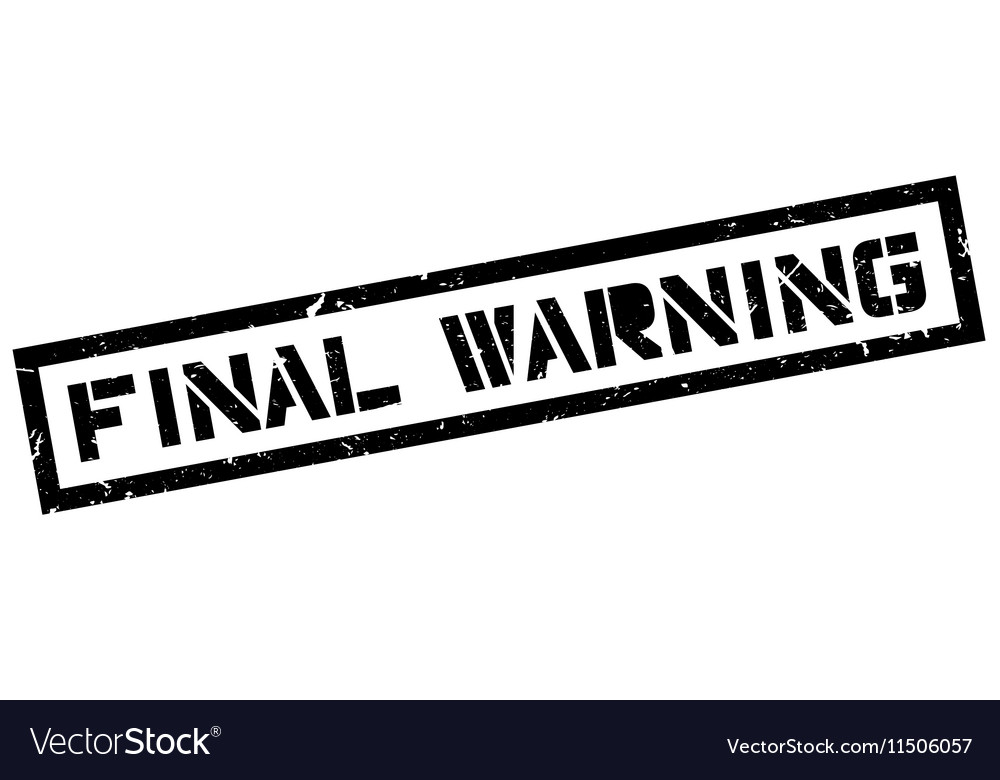 Final Warning rubber stamp Royalty Free Vector Image