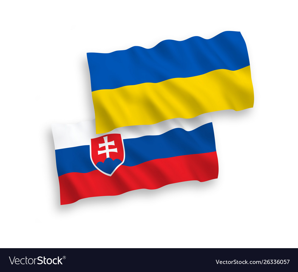 Flags slovakia and ukraine on a white Royalty Free Vector Flags slovakia and ukraine on a white Royalty Free Vector
