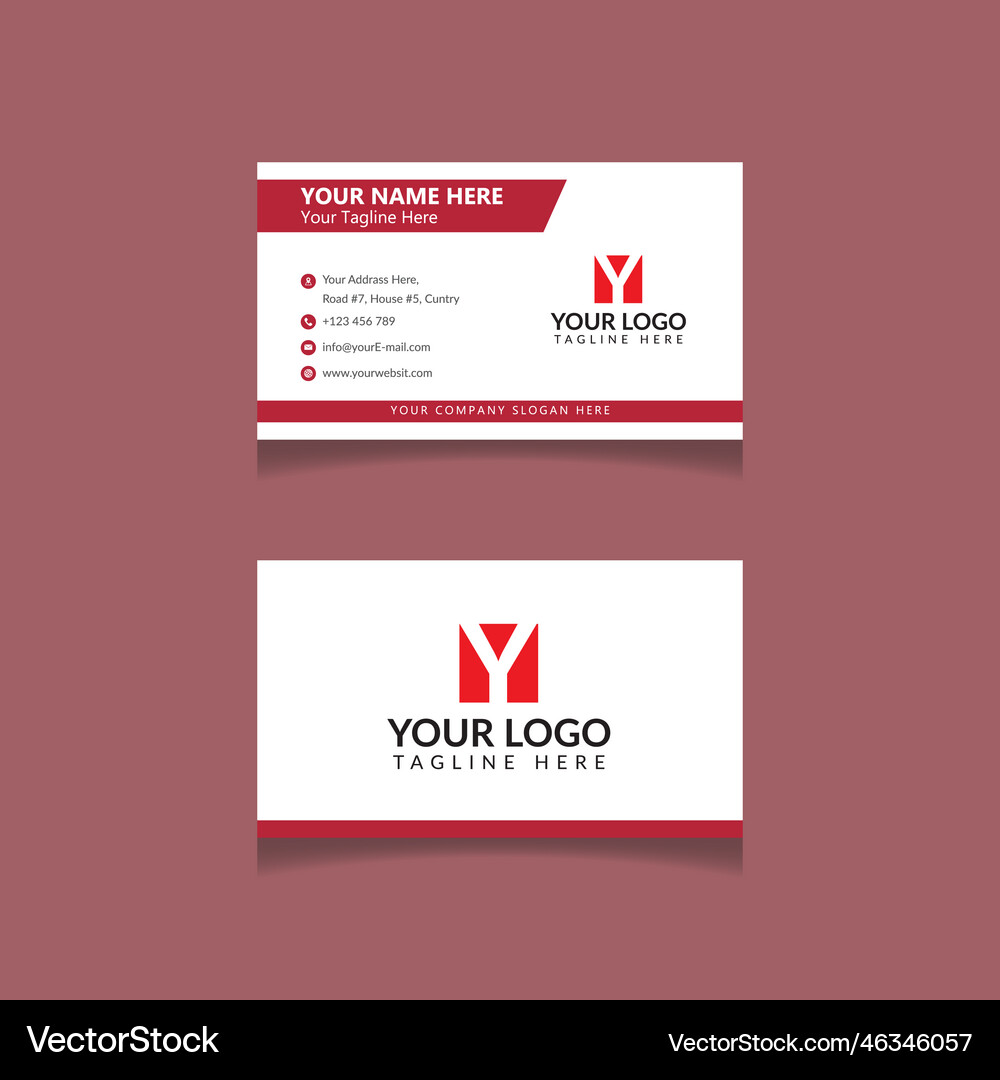 Minimalist business card design Royalty Free Vector Image