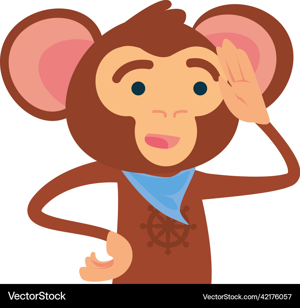 Pirate monkey design Royalty Free Vector Image