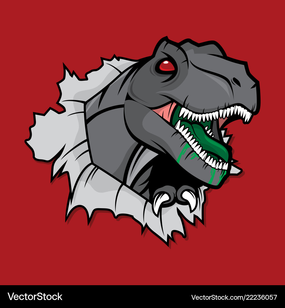 Radioactive tyrannosaurus rex Royalty Free Vector Image