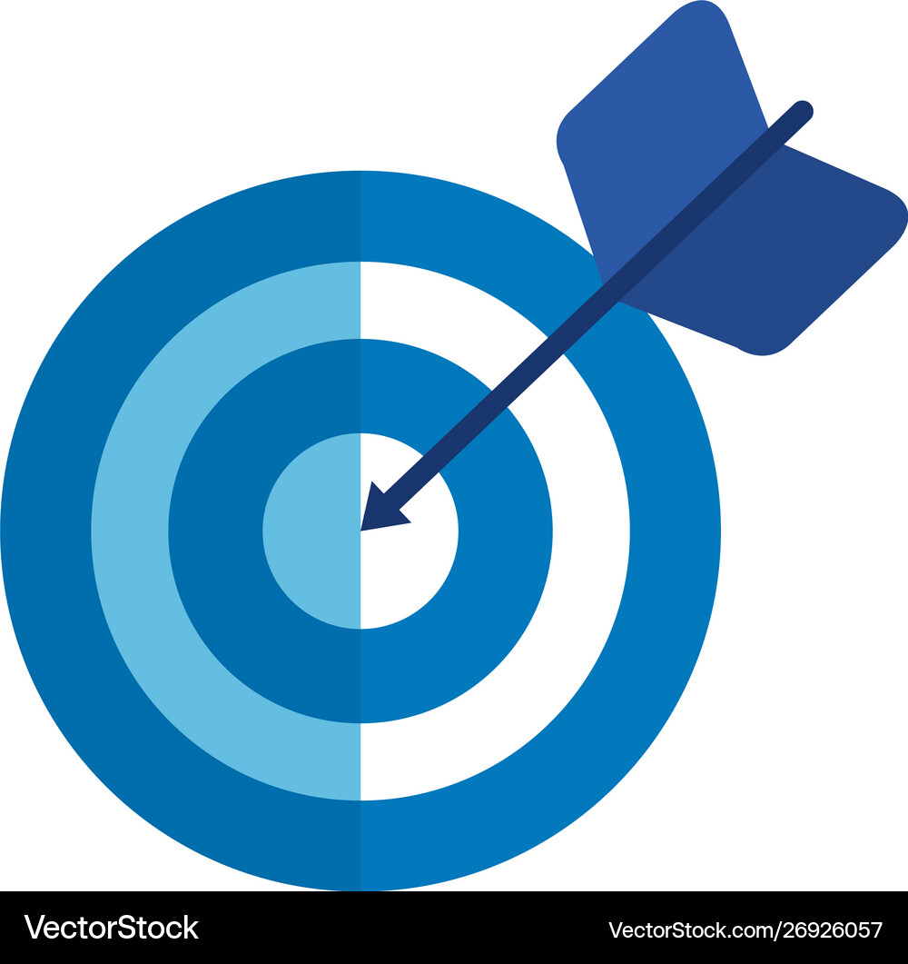 Target arrow success isolated icon Royalty Free Vector Image