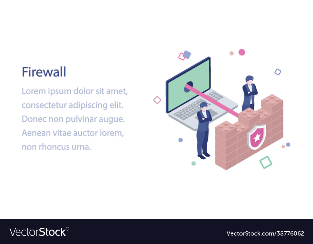Firewall security Royalty Free Vector Image - VectorStock