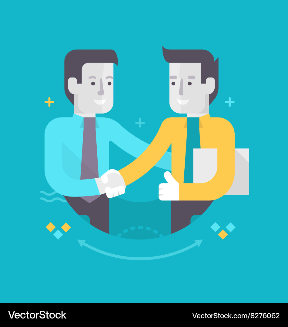 Partnership and cooperation in business Royalty Free Vector