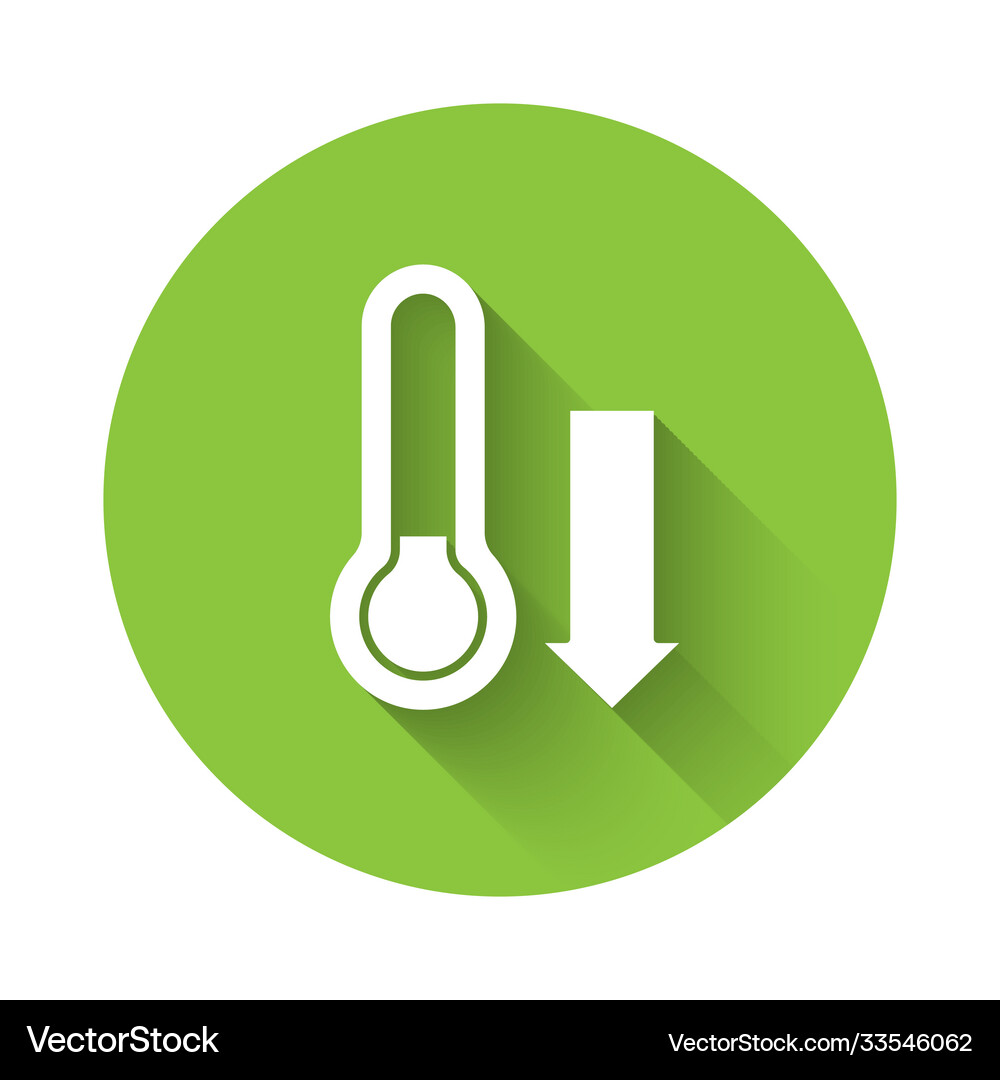 White meteorology thermometer measuring icon Vector Image