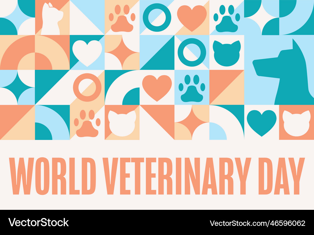 World veterinary day holiday concept template Vector Image