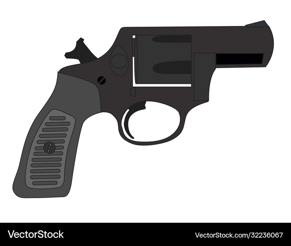 Abstract gun icon isolated on white background Vector Image