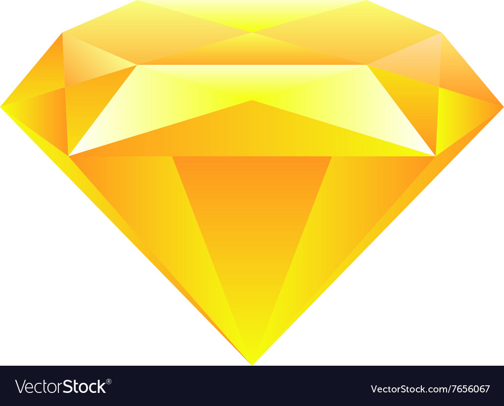 Colorful gem isolated on white background Vector Image