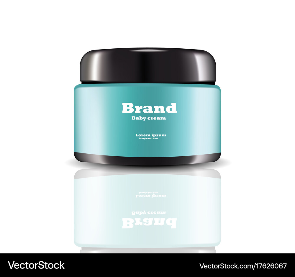 Cream realistic cosmetics product package Vector Image