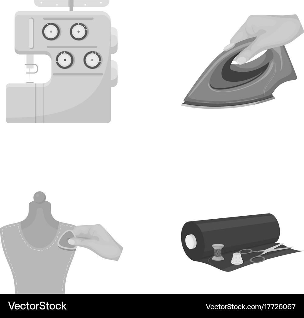 Electric sewing machine iron for ironing marking Vector Image