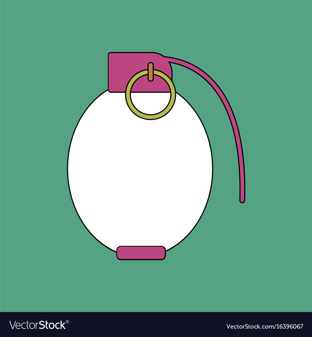Flat icon design collection military hand grenade Vector Image